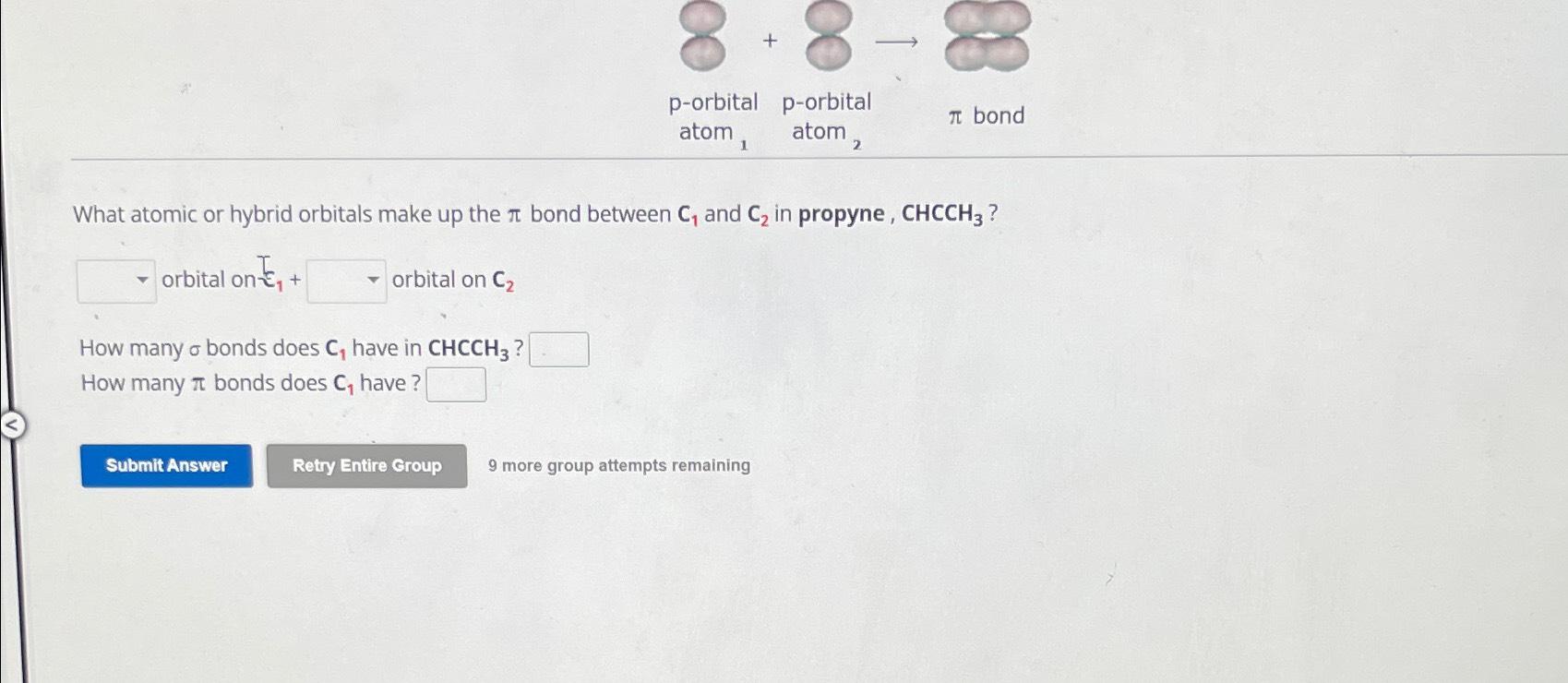 Solved p-orbital p-orbital atom, atom,What atomic or hybrid | Chegg.com