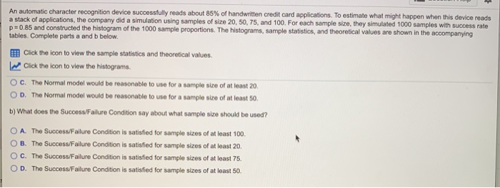 Solved An automatic character recognition device | Chegg.com