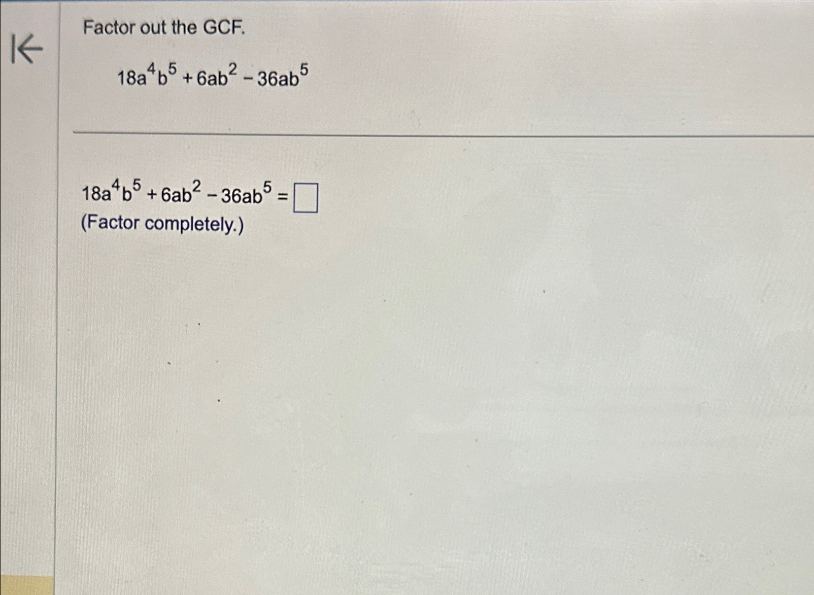 Solved Factor out the | Chegg.com