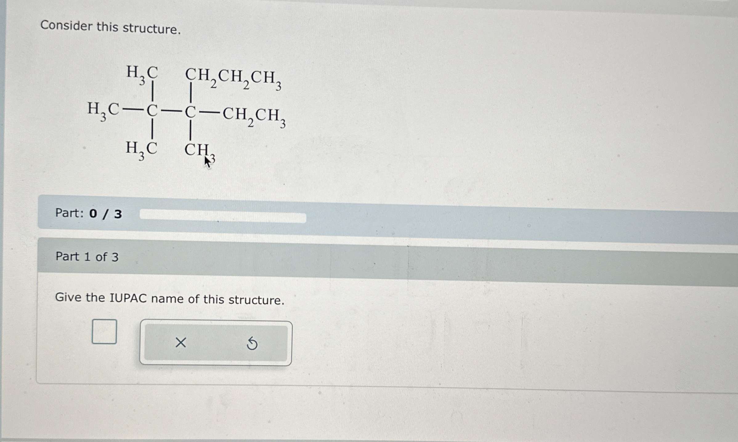 Solved Consider this structure.Part: 03Part 1 ﻿of 3Give the | Chegg.com