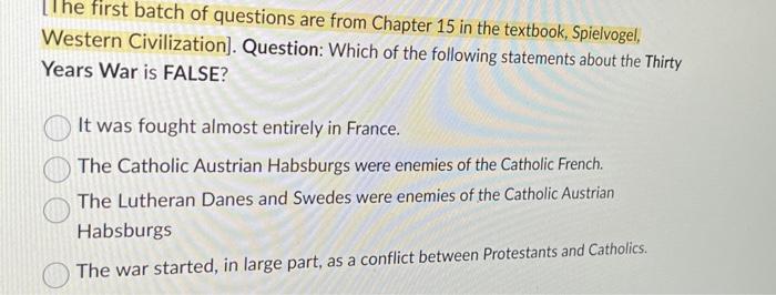 1The first batch of questions are from Chapter 15 in | Chegg.com