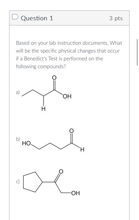 [Solved]: Question 1 3 pts Based on your lab instruction do