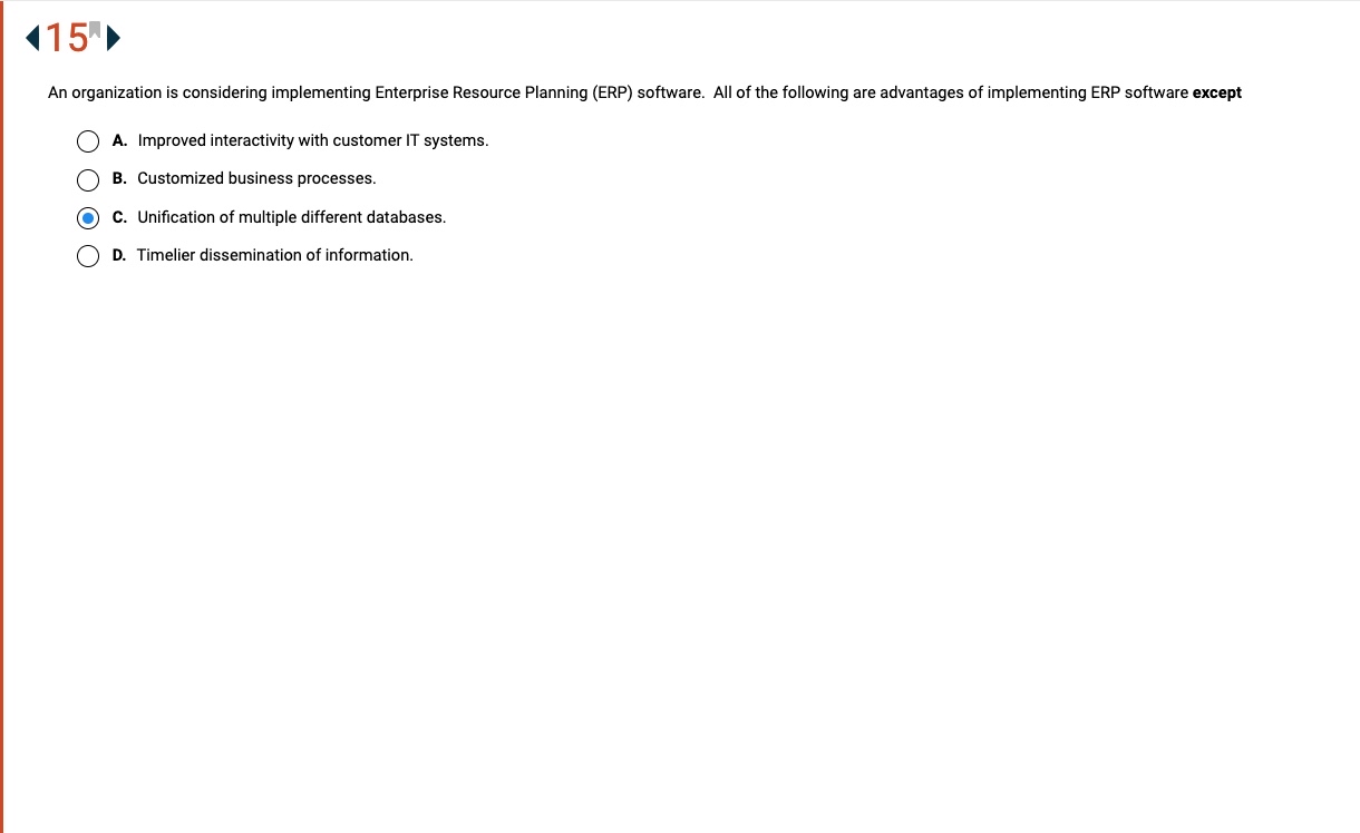 Solved 《15An organization is considering implementing | Chegg.com