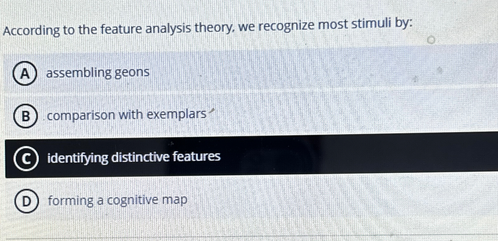 Solved According to the feature analysis theory, we | Chegg.com