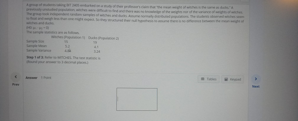 Solved A group of students taking BIT 2405 embarked on a | Chegg.com