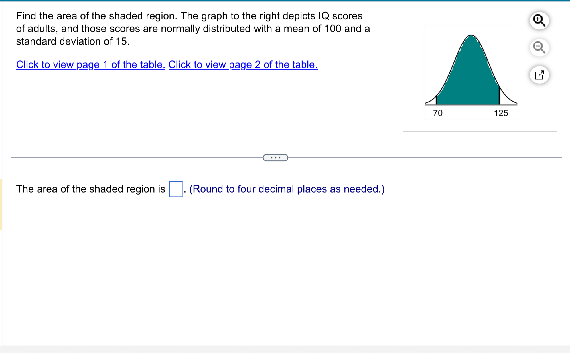 Solved Find the area of the shaded region. The graph to the | Chegg.com