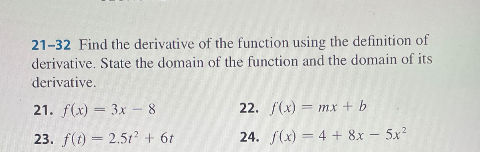 Solved Find the derivative of the function using the | Chegg.com