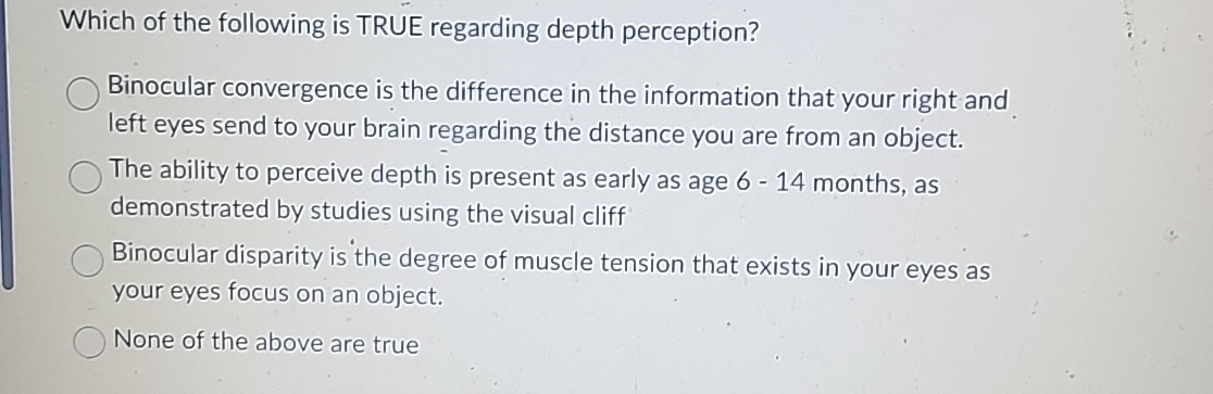 Solved Which of the following is TRUE regarding depth | Chegg.com