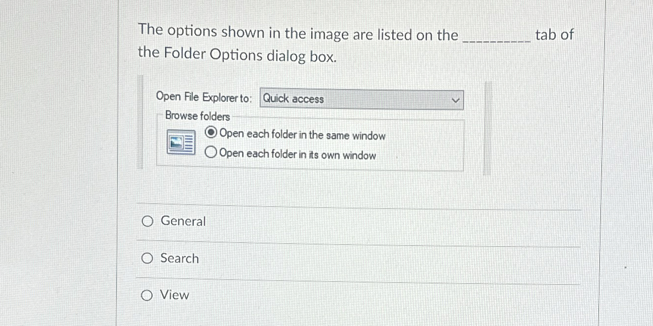 Solved The options shown in the image are listed on the tab | Chegg.com