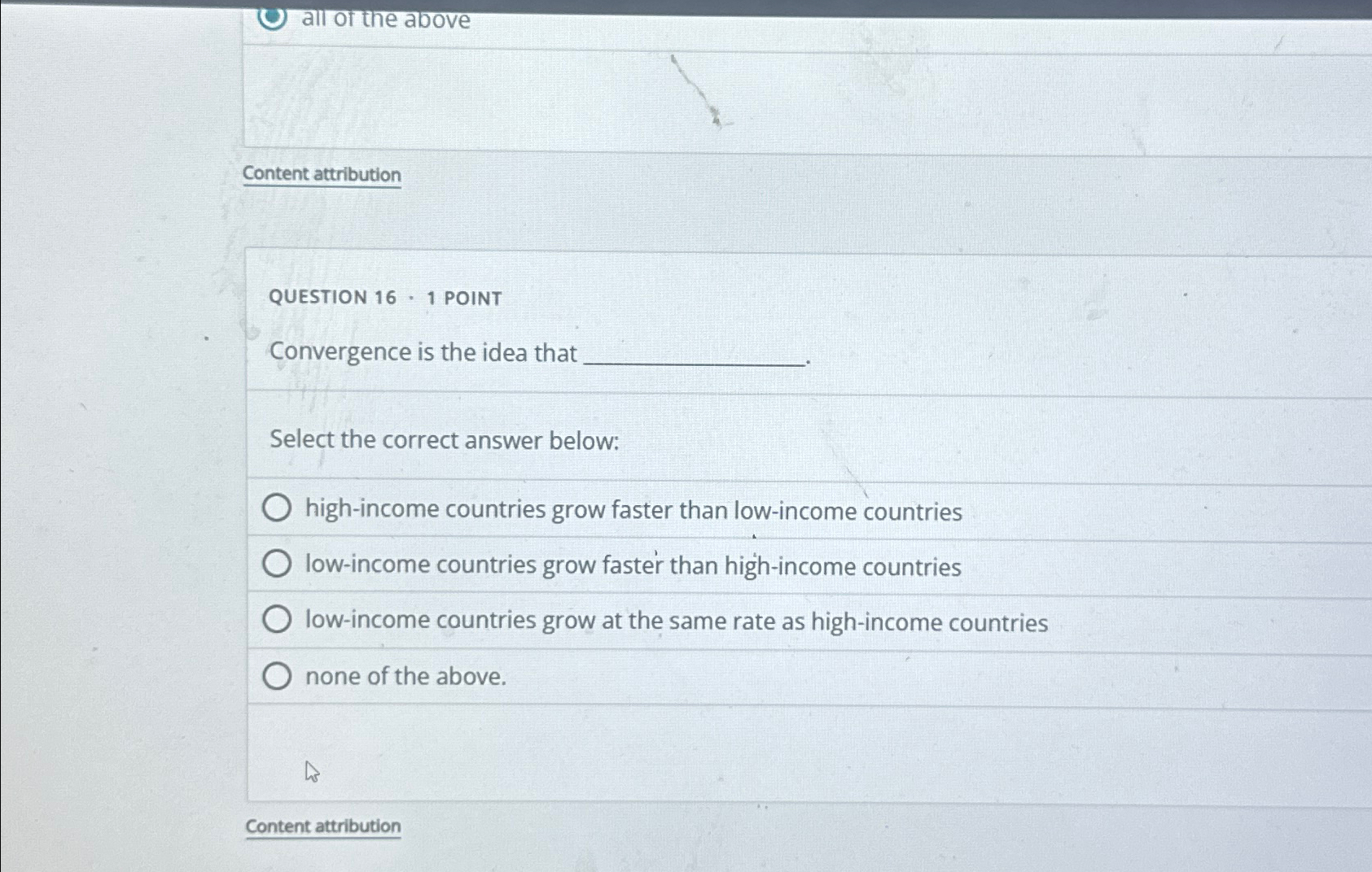 alr of the aboveContent attributionQUESTION 16 - 1 | Chegg.com