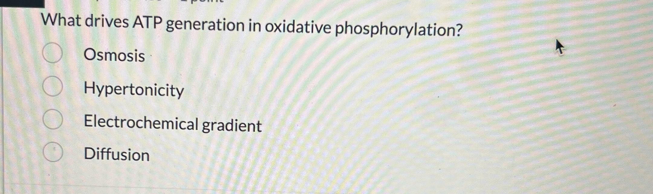 Solved What drives ATP generation in oxidative | Chegg.com