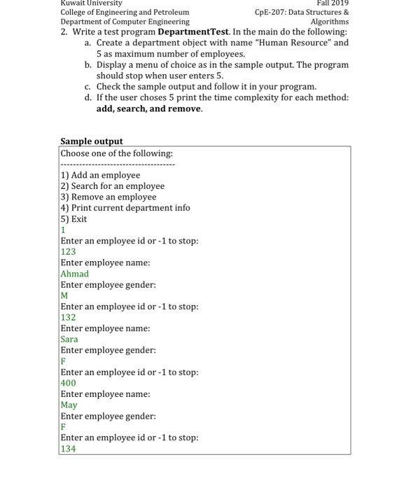 Solved Kuwait University College Of Engineering And 4366