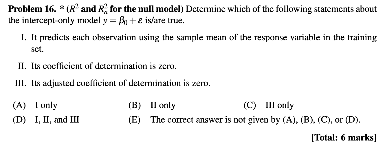 Solved Problem 16. * ( \( ﻿R^{2} \) ﻿and \( ﻿R_{a}^{2} \) | Chegg.com