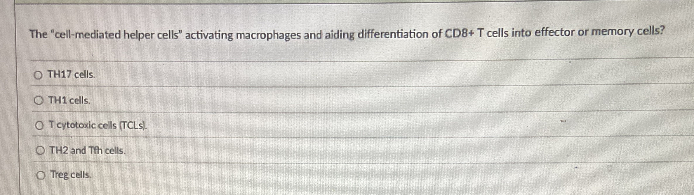 Solved The "cell-mediated helper cells" activating | Chegg.com
