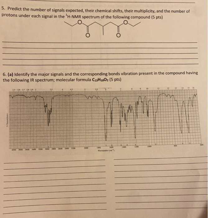 Solved 5. Predict the number of signals expected, their | Chegg.com