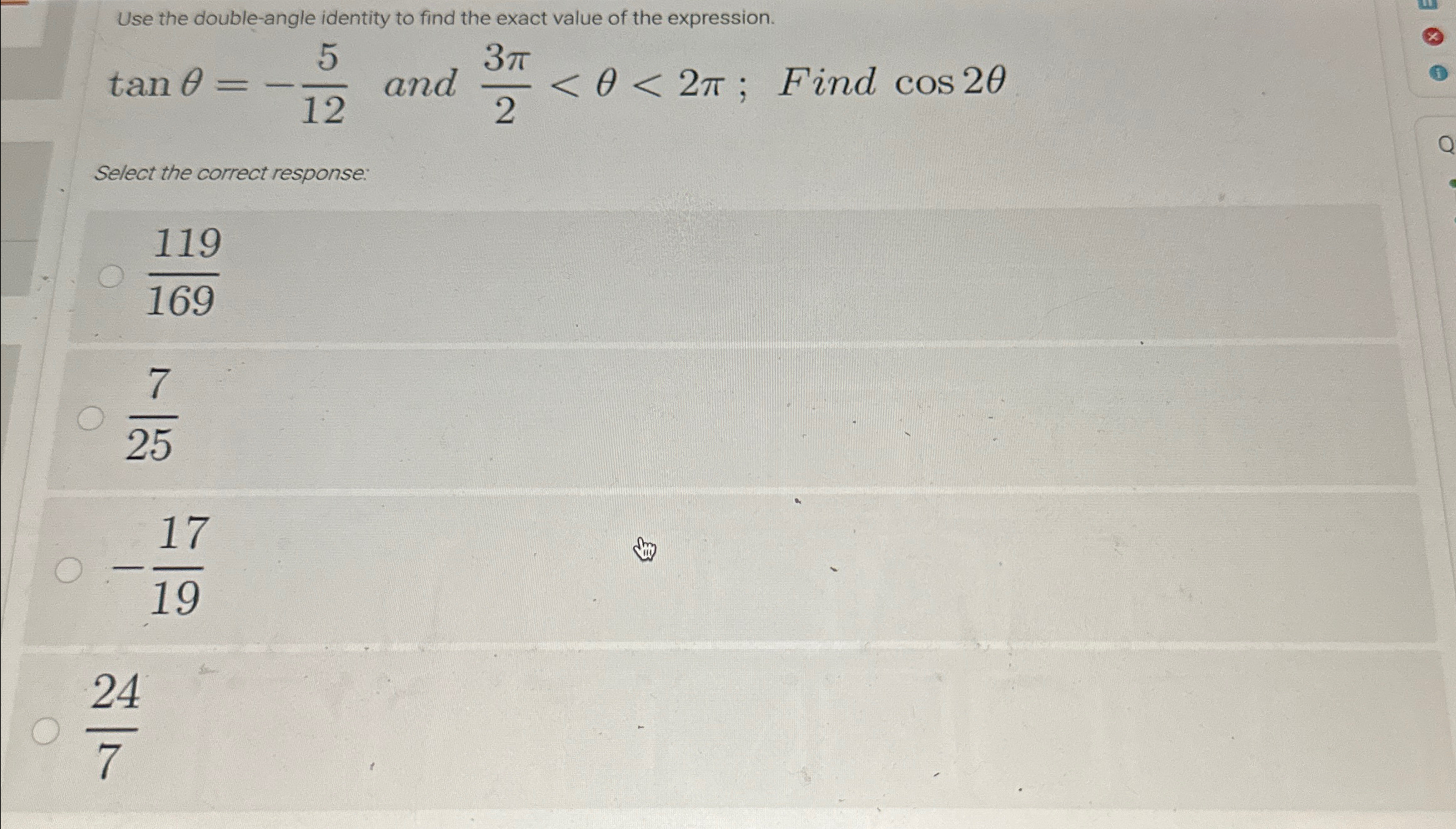 Solved Use the double-angle identity to find the exact value | Chegg.com