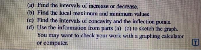Solved (a) Find the intervals of increase or decrease. (b) | Chegg.com