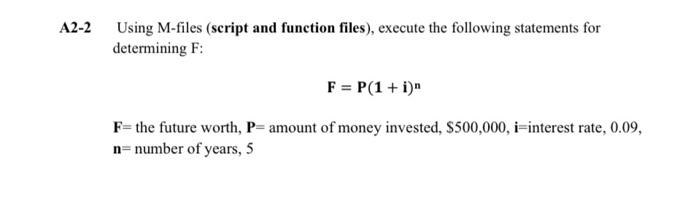 Solved 2-2 Using M-files (script and function files), | Chegg.com