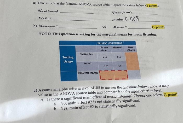 A Take A Look At The Factorial Anova Source Table