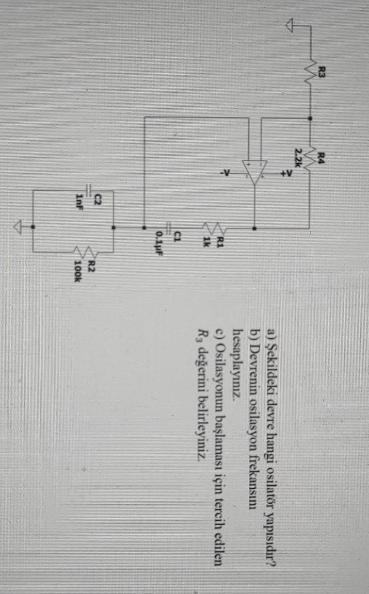 Solved a) the circuit in the figure is what oscillator | Chegg.com