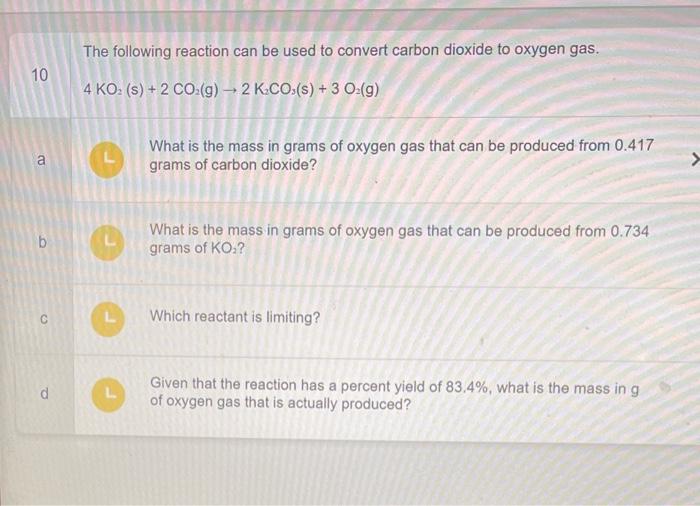 Solved The following reaction can be used to convert carbon | Chegg.com