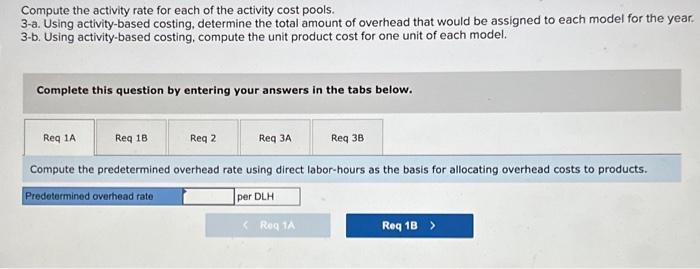 Solved Compute the activity rate for each of the activity | Chegg.com