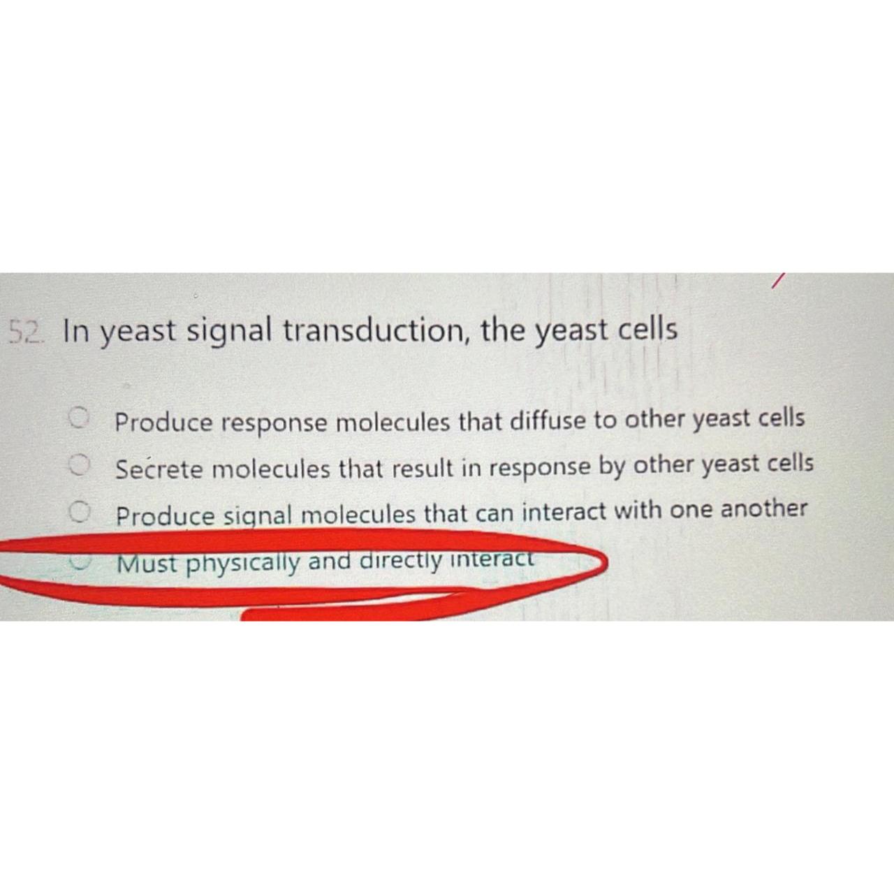 Solved In yeast signal transduction, the yeast cellsProduce | Chegg.com