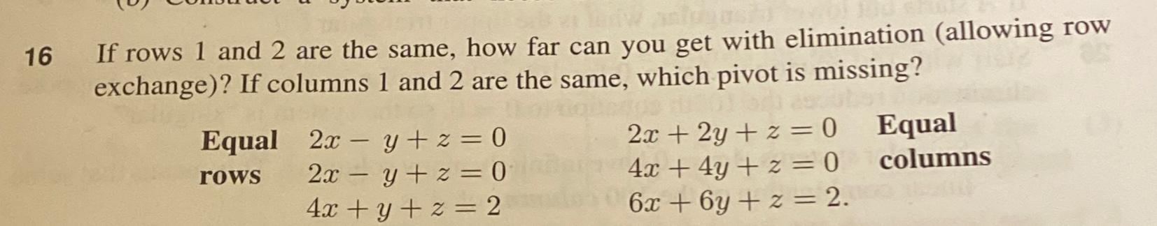 Solved 16 ﻿If rows 1 ﻿and 2 ﻿are the same, how far can you | Chegg.com