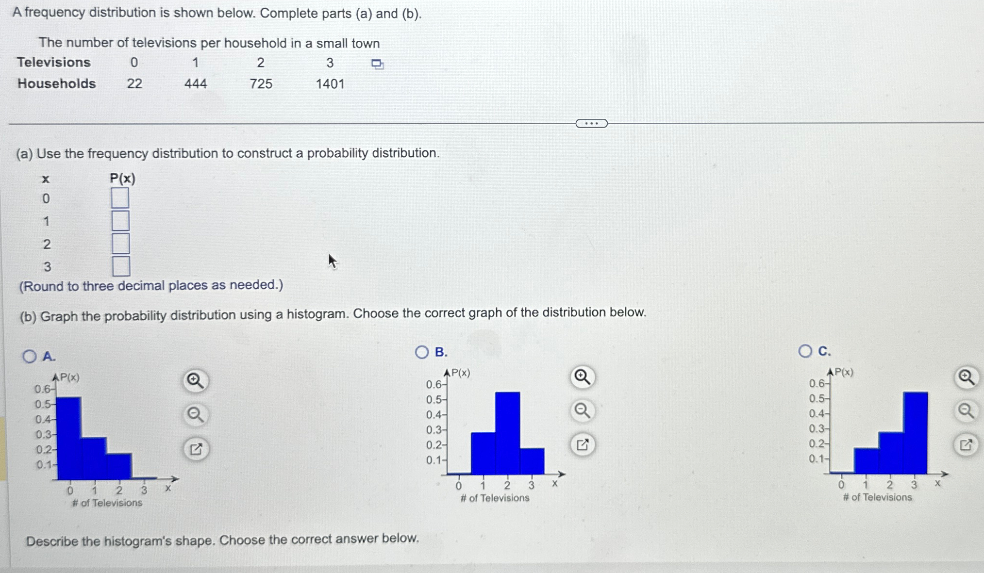 Solved A frequency distribution is shown below. Complete | Chegg.com