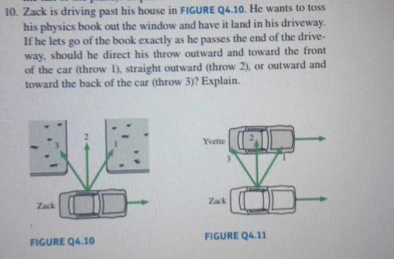 Solved Zack is driving past his house in FIGURE Q4.10. He | Chegg.com