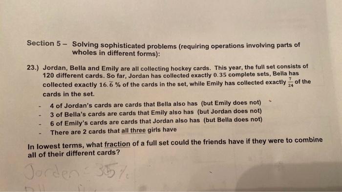 Solved Section 5- Solving sophisticated problems (requiring | Chegg.com