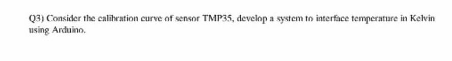 Solved Q3) Consider the calibration curve of sensor TMP35, | Chegg.com