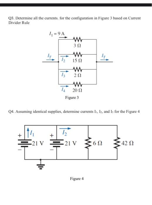 Solved Q3. Determine all the currents. for the configuration | Chegg.com