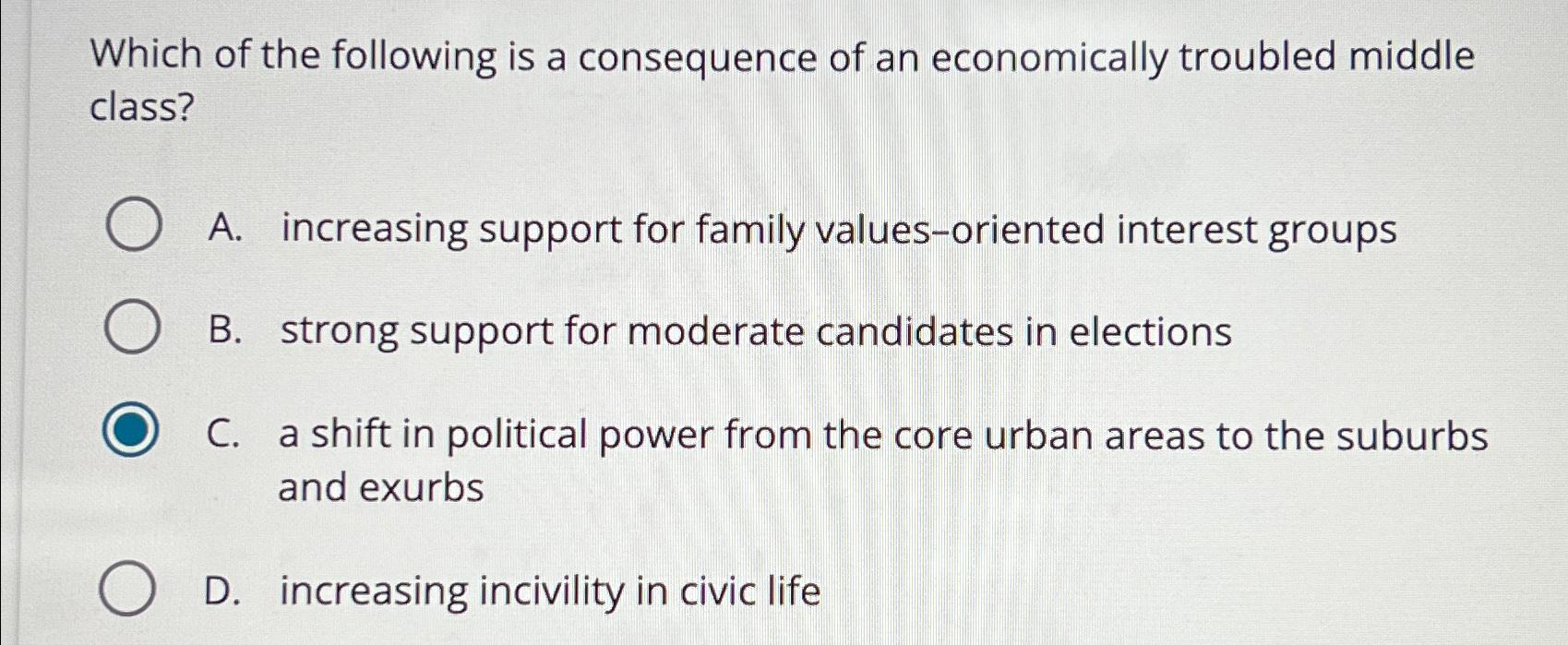 Solved Which of the following is a consequence of an | Chegg.com