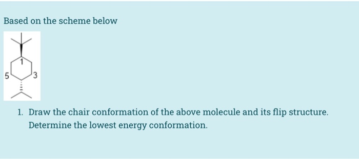 Solved Based on the scheme below 1. Draw the chair | Chegg.com