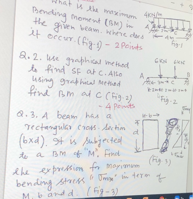 Solved - + What is the maximum 4 loment 1 AE the given beam. | Chegg.com