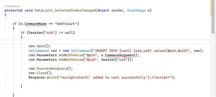 Solved We Wrote This Code Behind For Our Home Page In