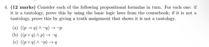 Solved 4. (12 marks) Consider each of the following | Chegg.com