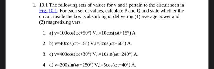 Solved Figure 10.1 The black box representation of a circuit | Chegg.com
