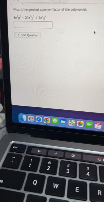 Solved What is the greatest common factor of the polynomial: | Chegg.com