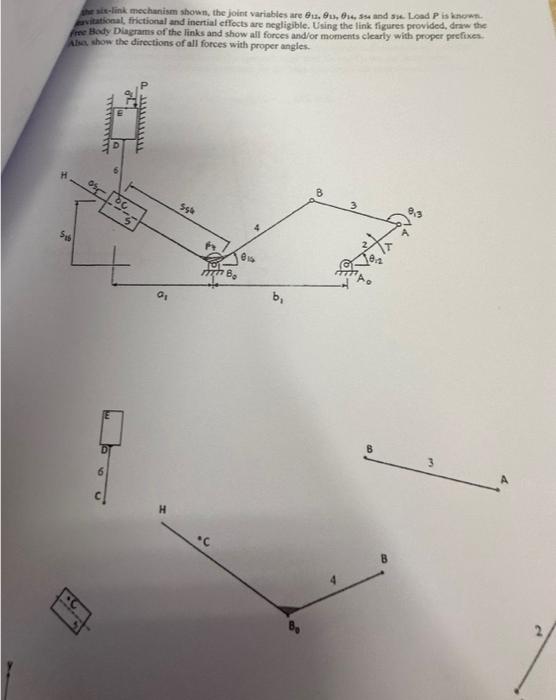 Solved Che sik-link mechanism shown, the joint variables are | Chegg.com