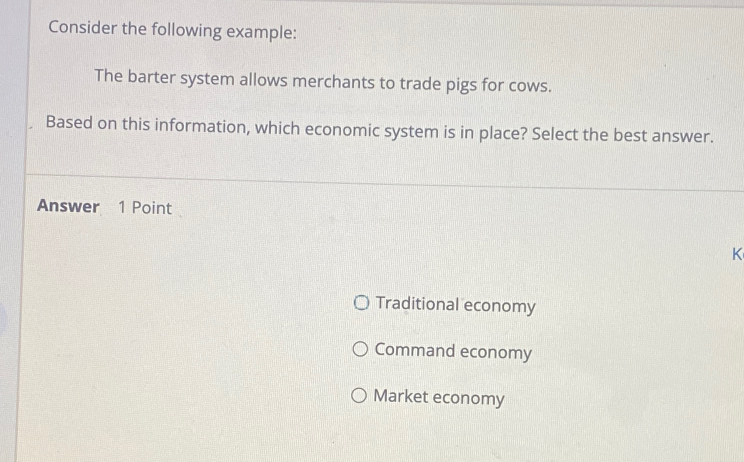 Solved Consider the following example:The barter system | Chegg.com