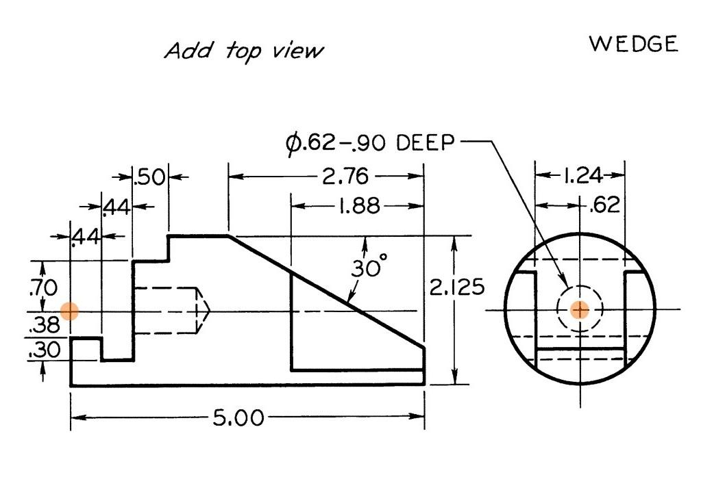 show top view, isometric view and 3D model of this | Chegg.com