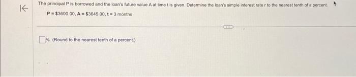 Solved The principal P is borrowed and the loan's future | Chegg.com