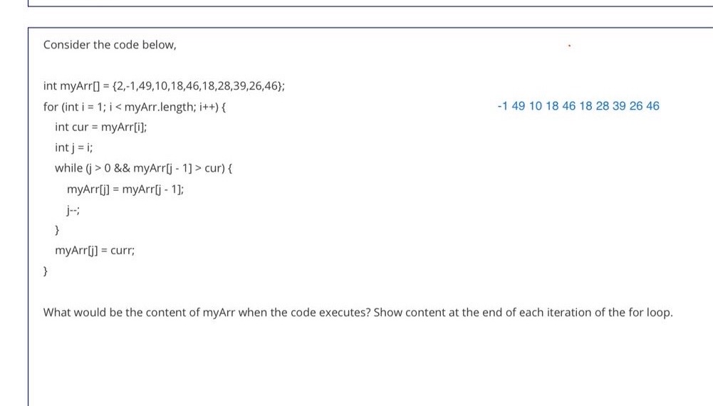 Solved Consider the code below,int | Chegg.com
