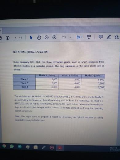 Solved Quantitative Business Analysis - Linear Programming | Chegg.com