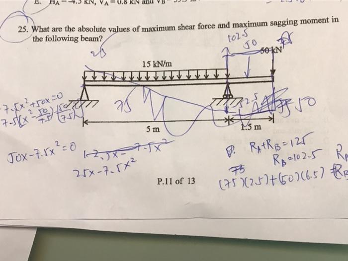 Solved could you explain the definition of sagging moment | Chegg.com