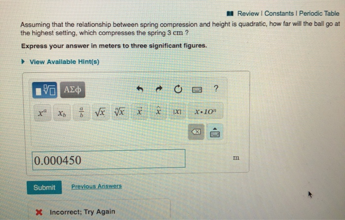 Solved Review | Constants 1 Periodic Table Assuming that the | Chegg.com