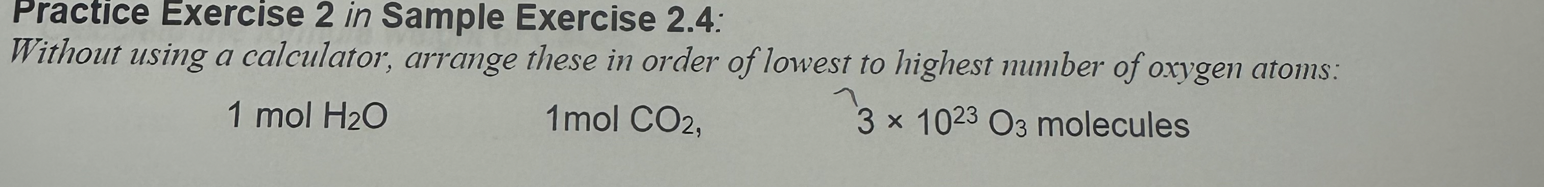 Solved Practice Exercise 2 ﻿in Sample Exercise 2.4:Without | Chegg.com