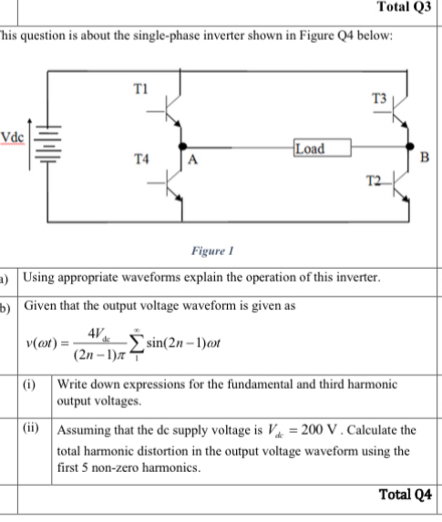 Solved Total Q3his question is about the single-phase | Chegg.com